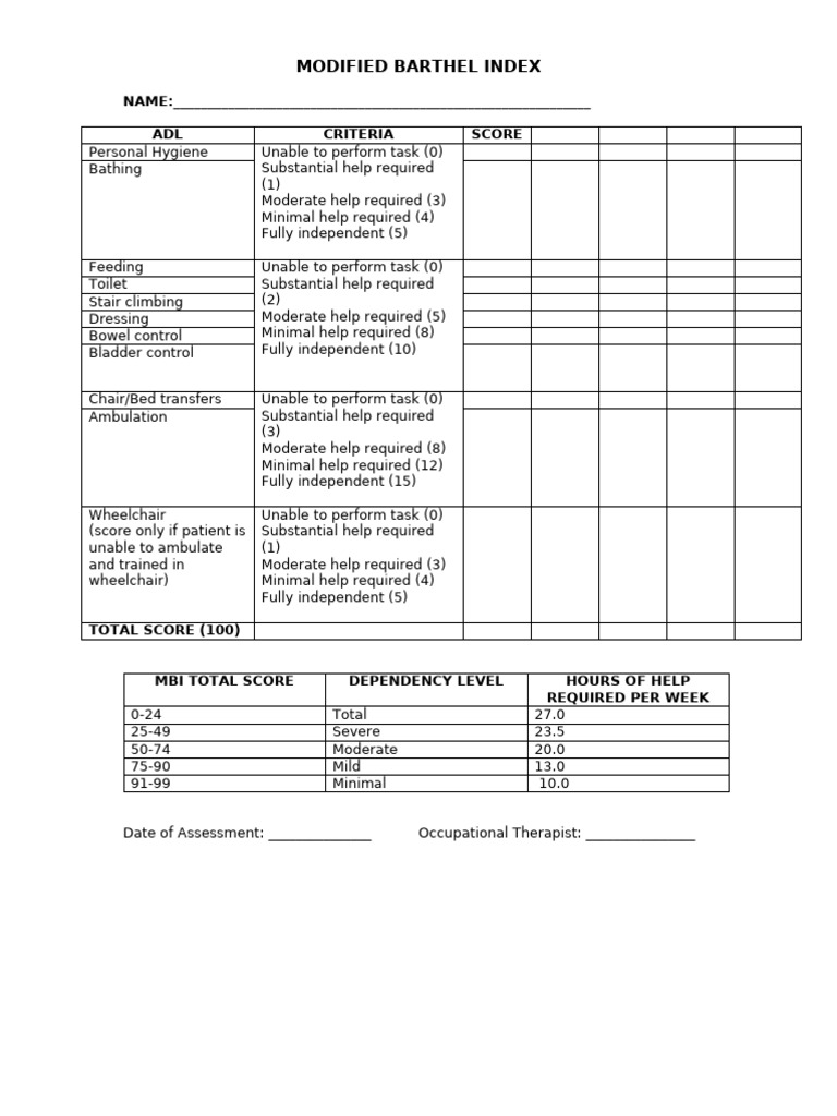 08 Modified Barthel Index Mbi - Sat | PDF