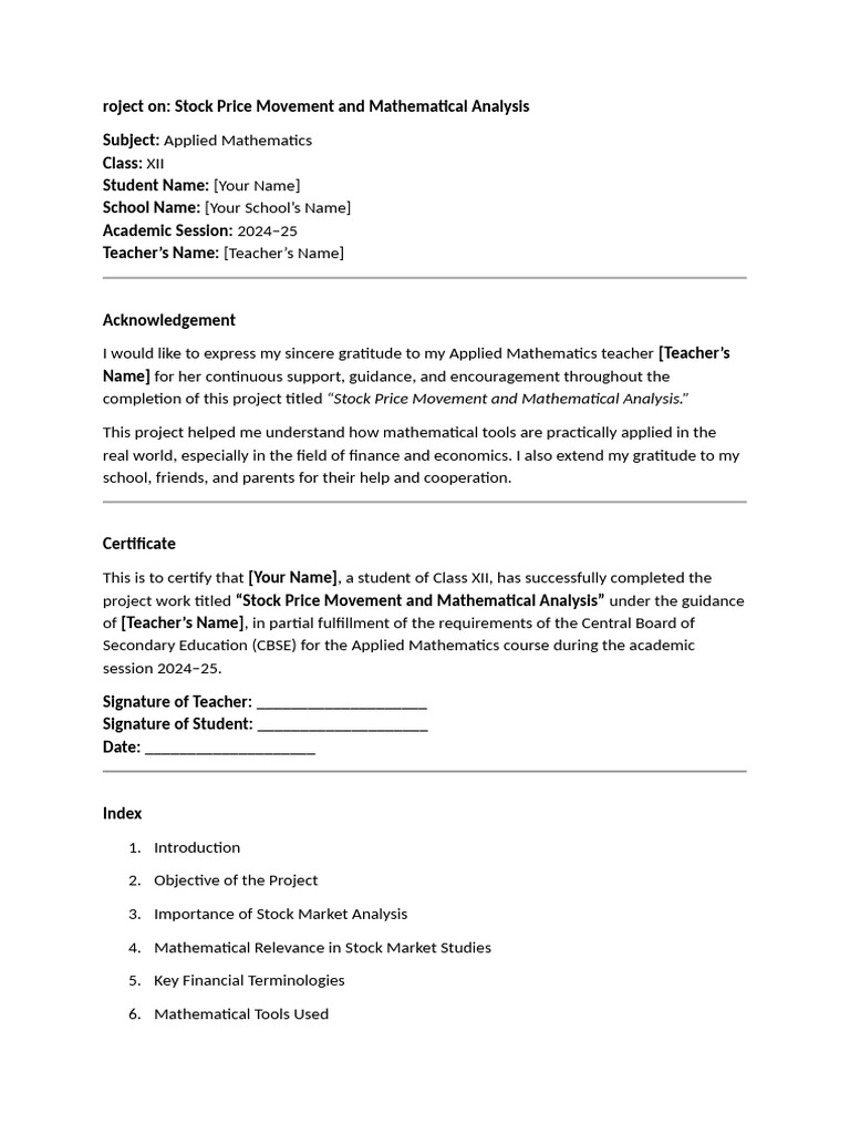 Roject On | PDF | Statistics | Mathematics