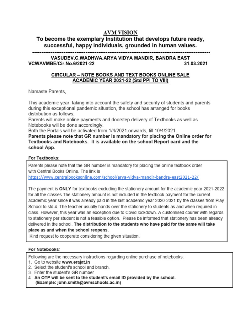 Microsoft Word - Circular Note Books and Text Books- New Academic Year ...