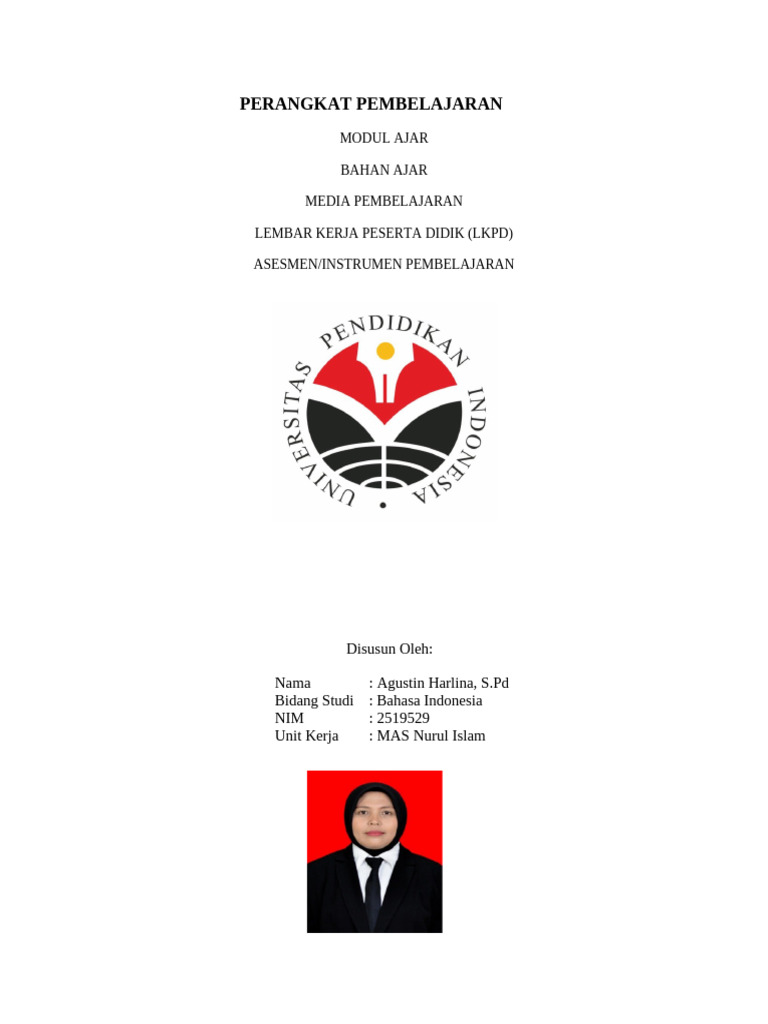 Cover Perangkat Pembelajaran | PDF