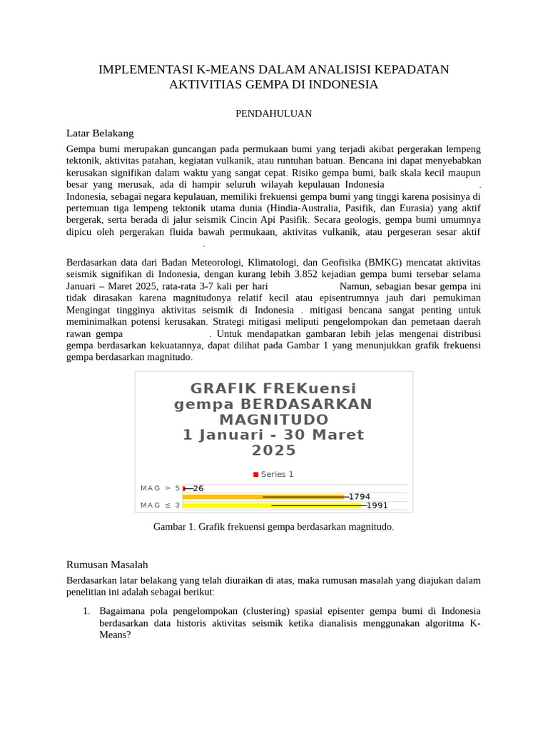 Implementasi K-Means Dalam Analisisi Kepadatan - Kelompok 1 | PDF