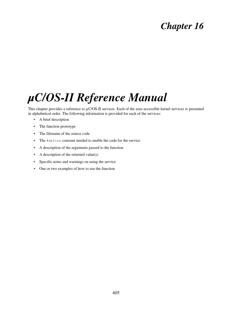 C/OS-II Reference Manual: #Define | PDF | Pointer (Computer Programming ...