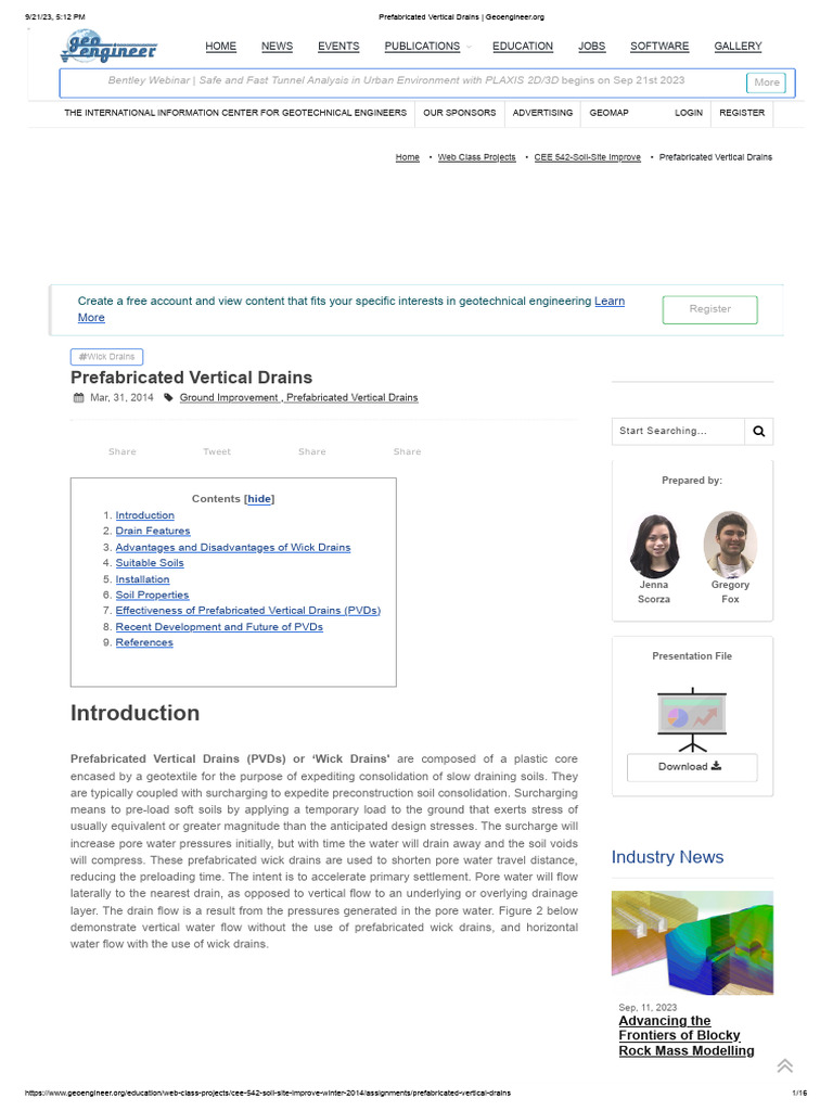 Prefabricated Vertical Drains | PDF | Drainage | Groundwater