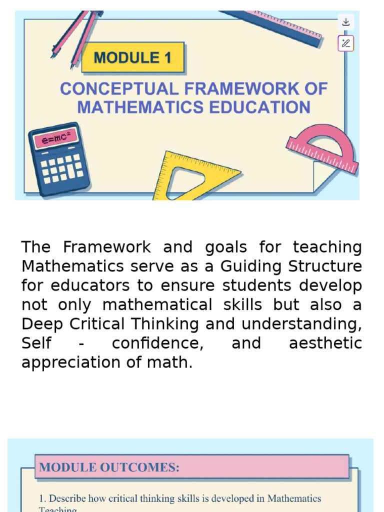 Teaching Framework for Math Skills | PDF