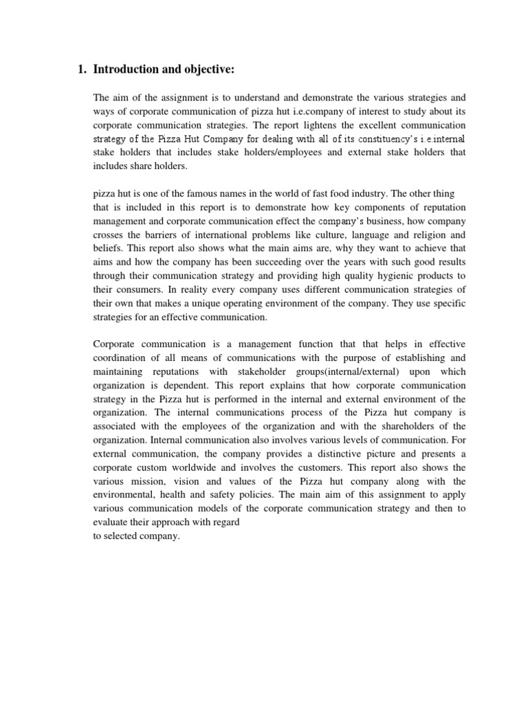 Introduction and Objective | PDF | Interpersonal Communication ...