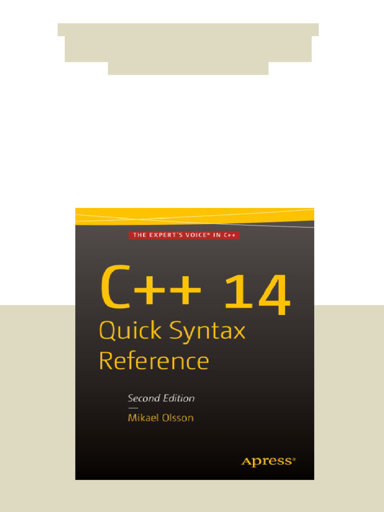 (Ebook) C++17 quick syntax reference: apocket guide to the language ...