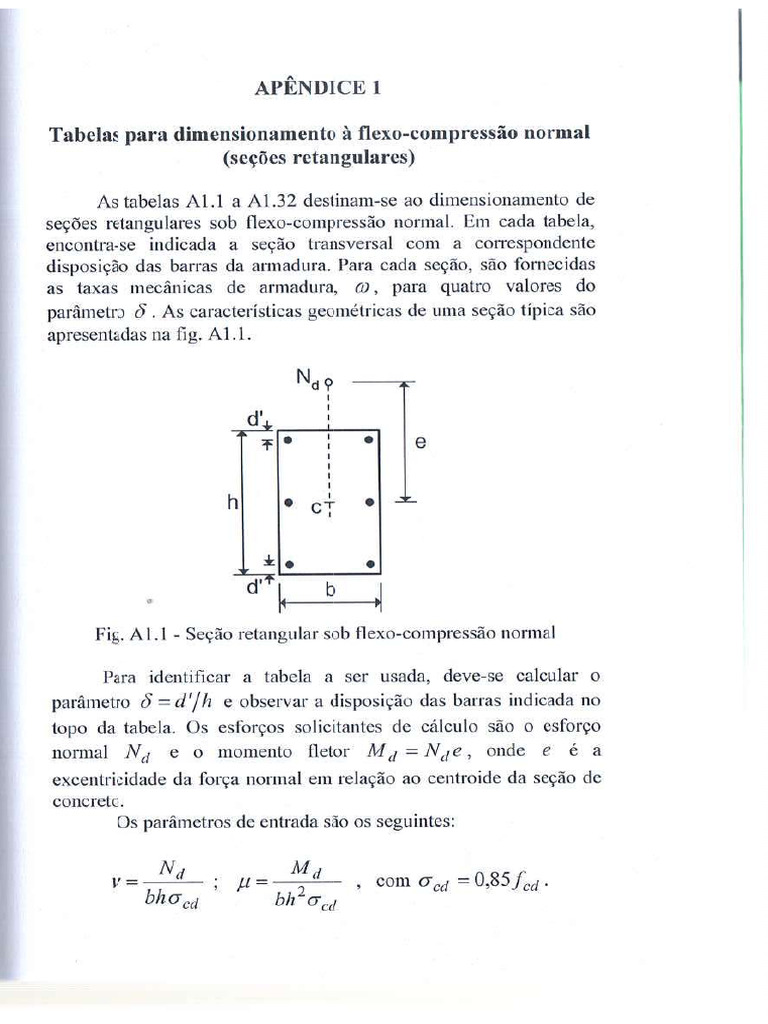 Tabelas para Dimensionamento À Flexo-Compressão Normal de Seções ...