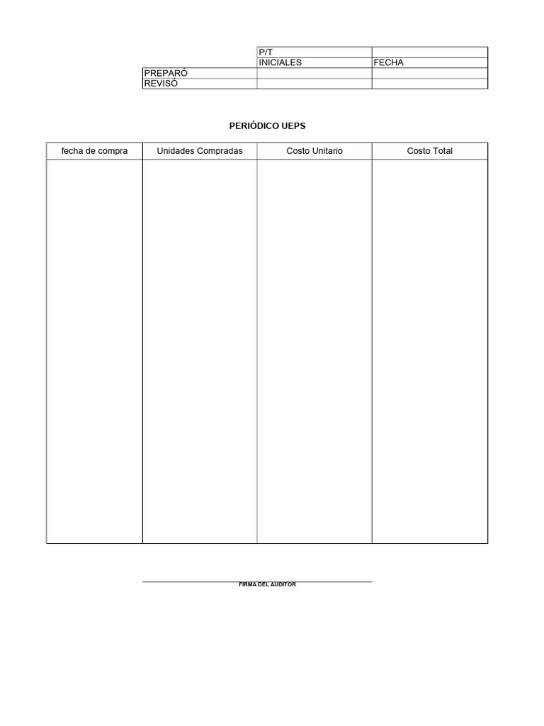 Informe de Compras y Auditoría UEPS | PDF