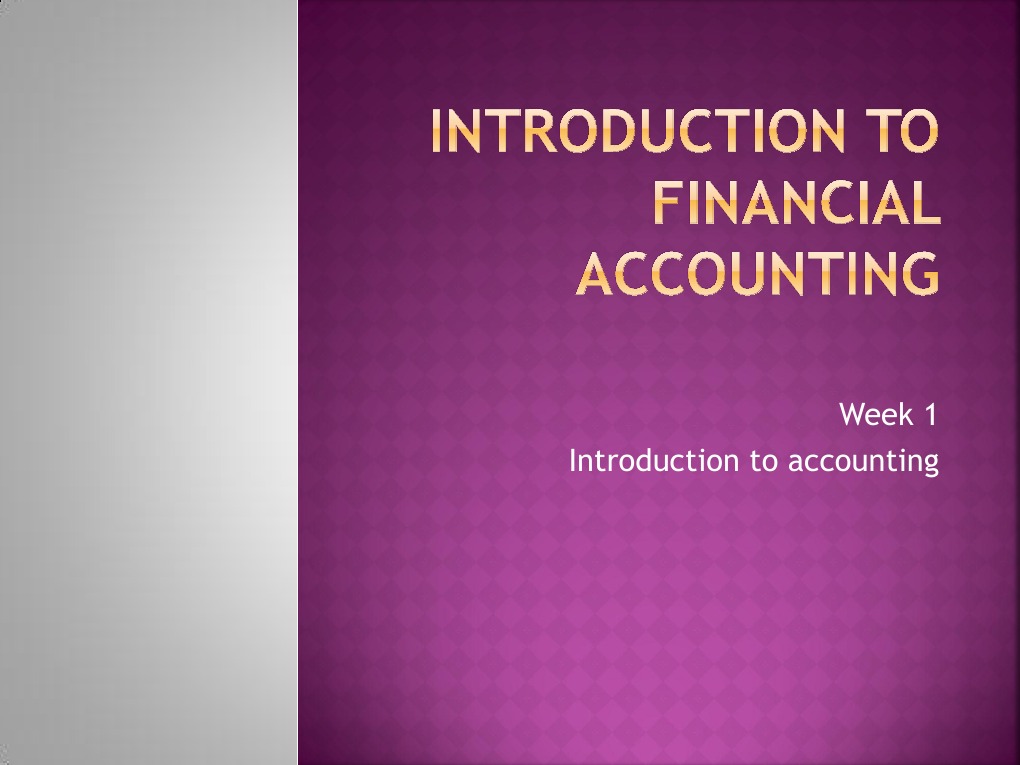 Introduction To Financial Accounting | PDF | Partnership | Accounting