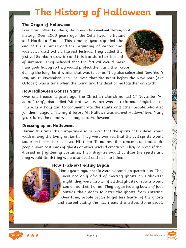 Origins and Traditions of Halloween | PDF | Halloween | Trick Or Treating