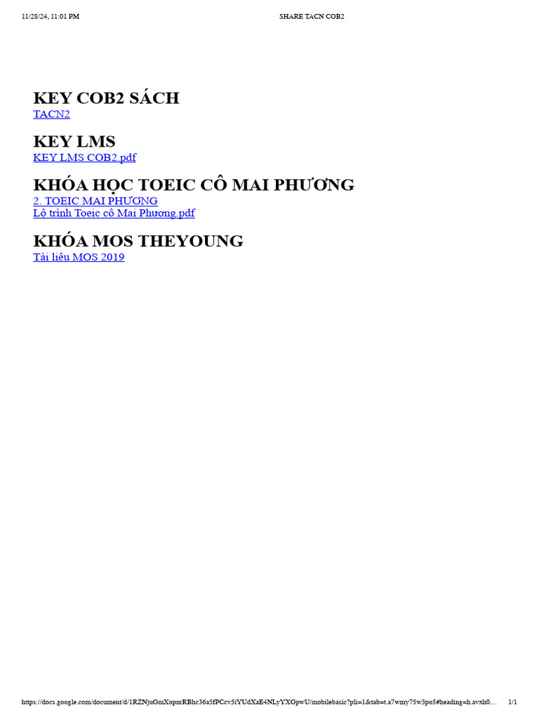 Share Tacn Cob2 Courses | PDF