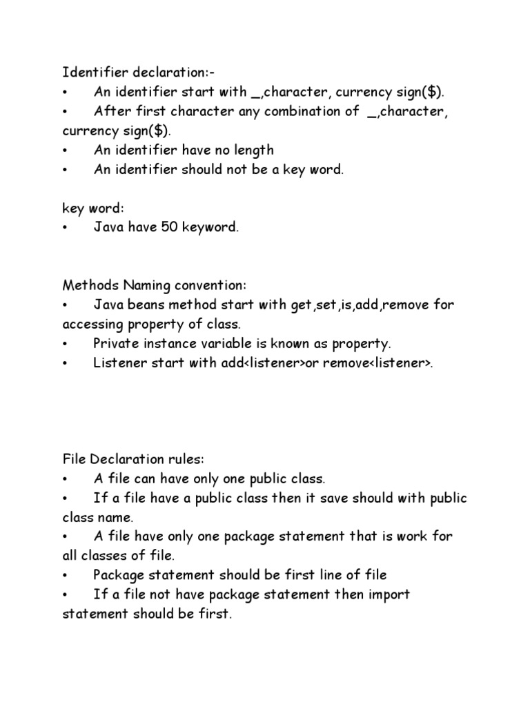 SCJP Certification Notes | PDF | Class (Computer Programming) | Method ...