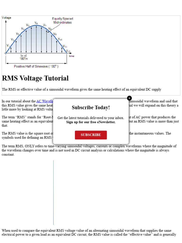 How To Solve Rms Value - For Beginners Part 2 | PDF | Root Mean Square ...
