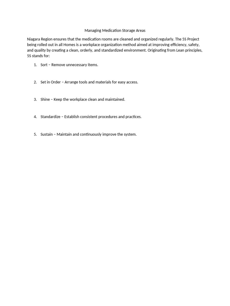 Managing Medication Storage Areas | PDF
