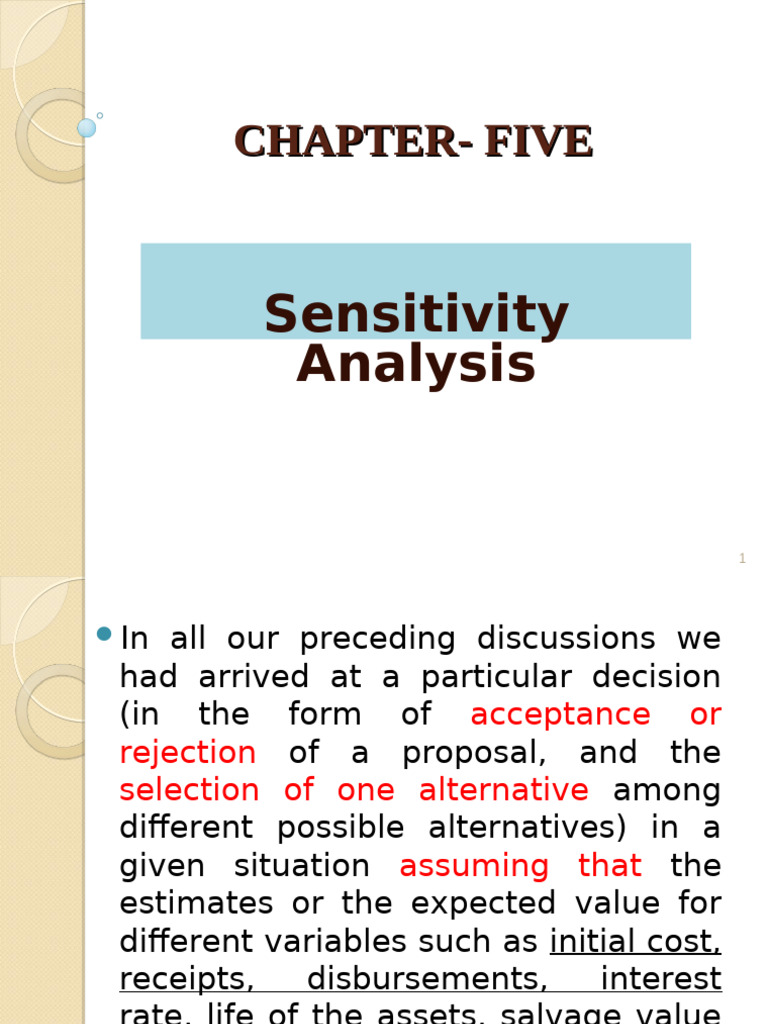 5 Sensitivity Analysis | PDF | Business Economics | Financial Accounting