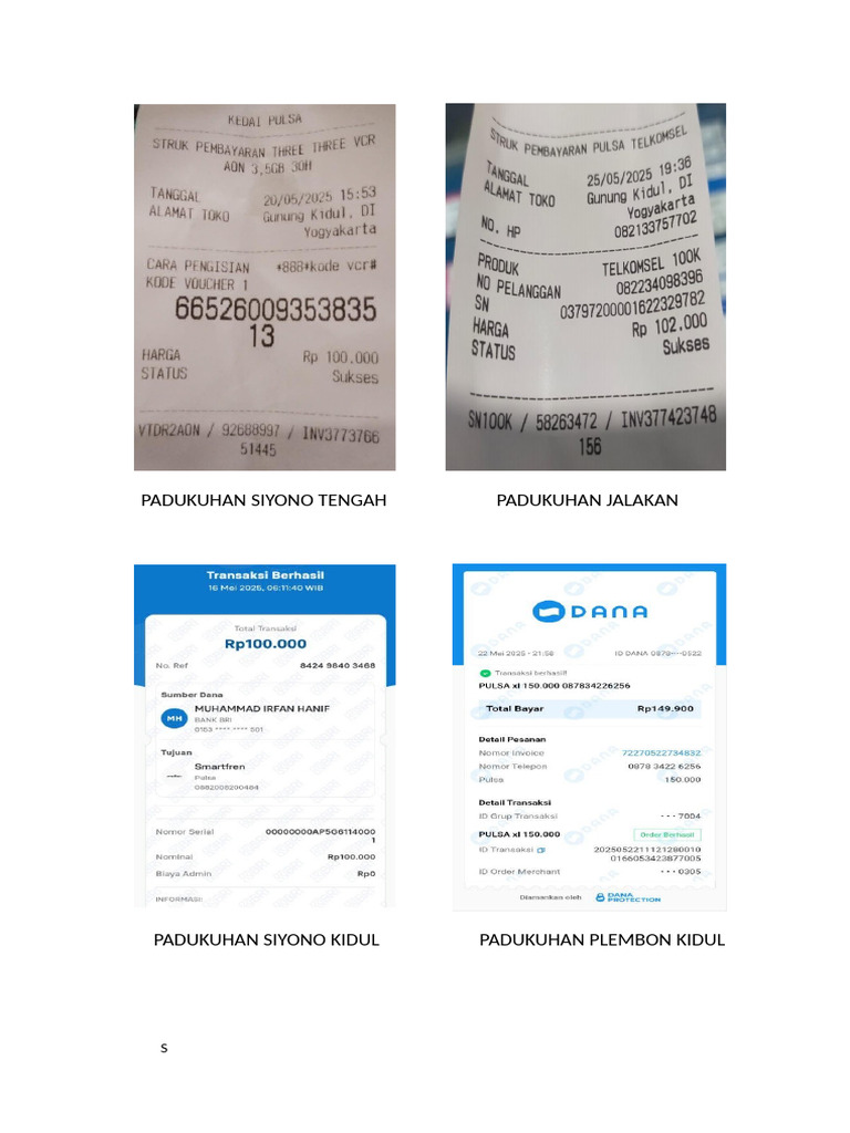 Bukti SPJ Pulsa Kim | PDF