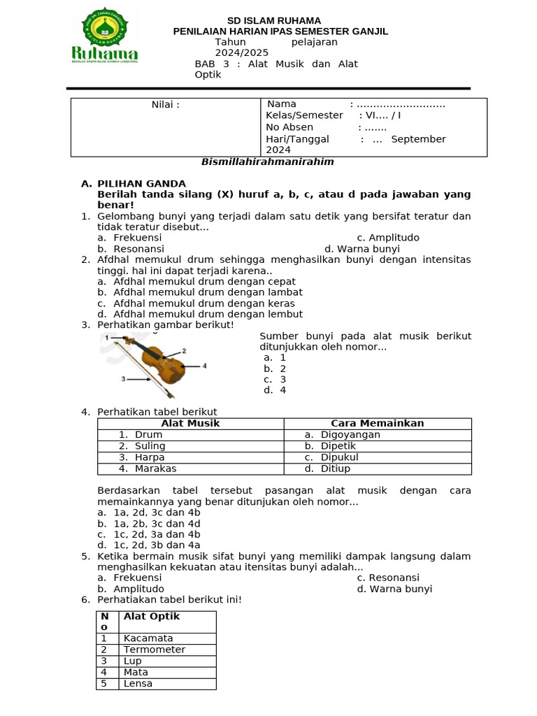 PH Ipas Bab 3 Kelas 6 | PDF