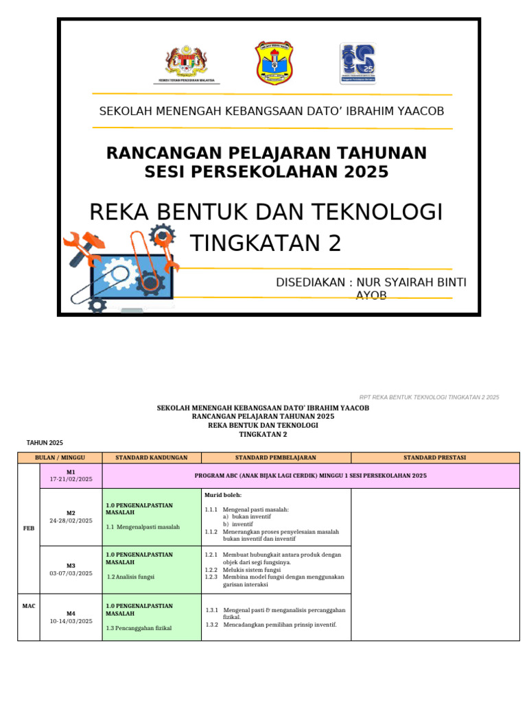 RPT RBT T2 2025 | PDF