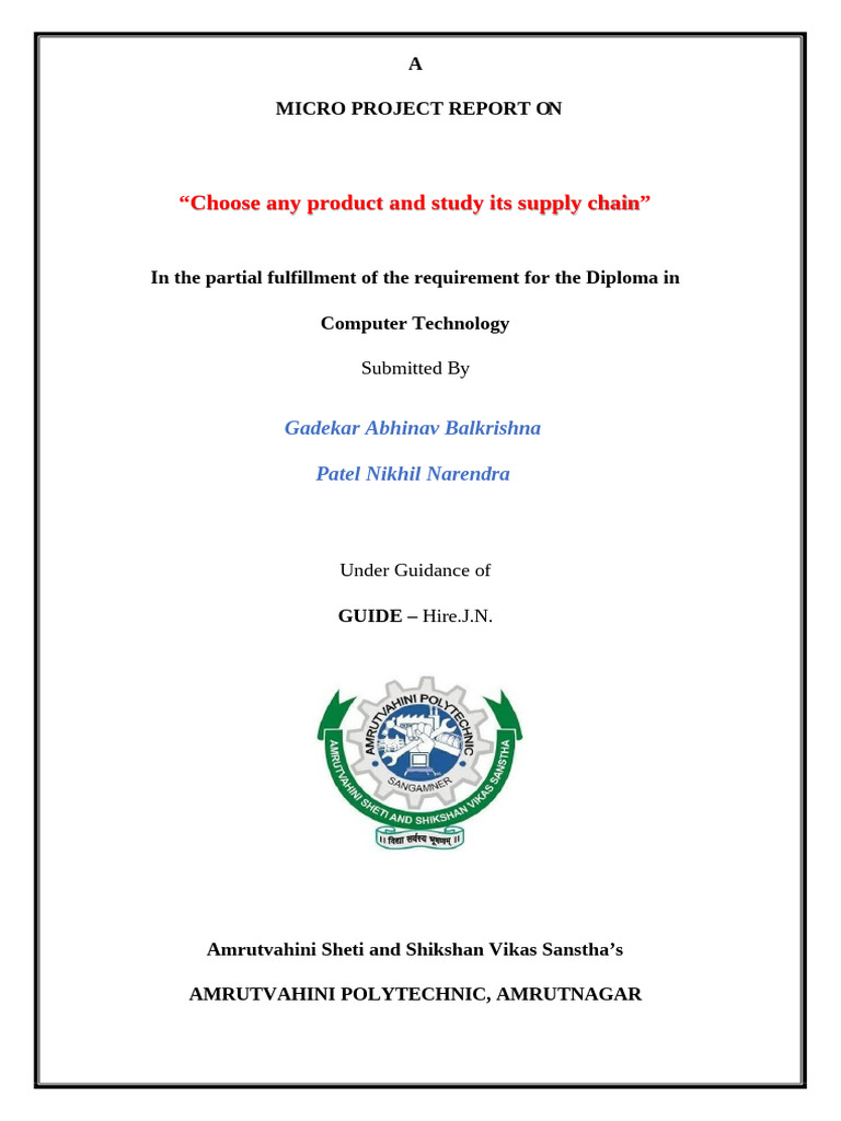 EDE Microproject Report | PDF | Milk | Economies
