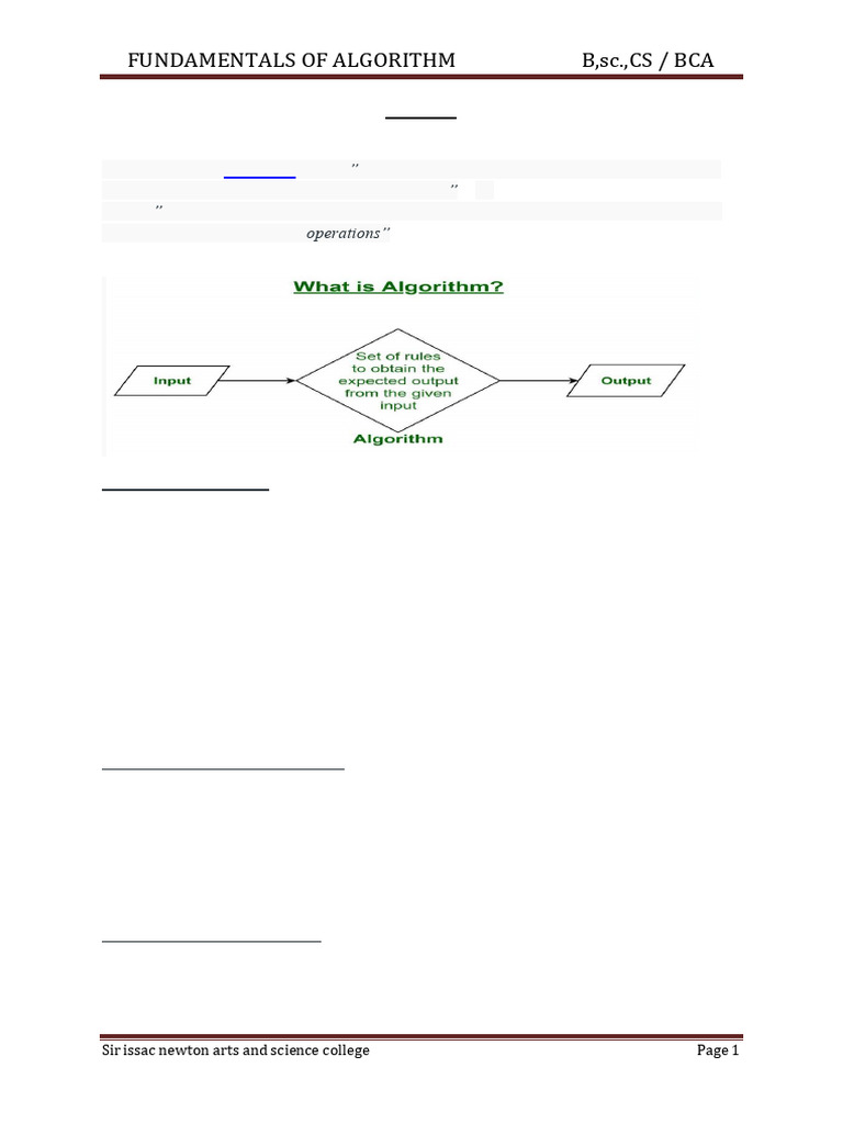 Fundamentals of Algorithm UNIT 1 | PDF | Algorithms | Time Complexity
