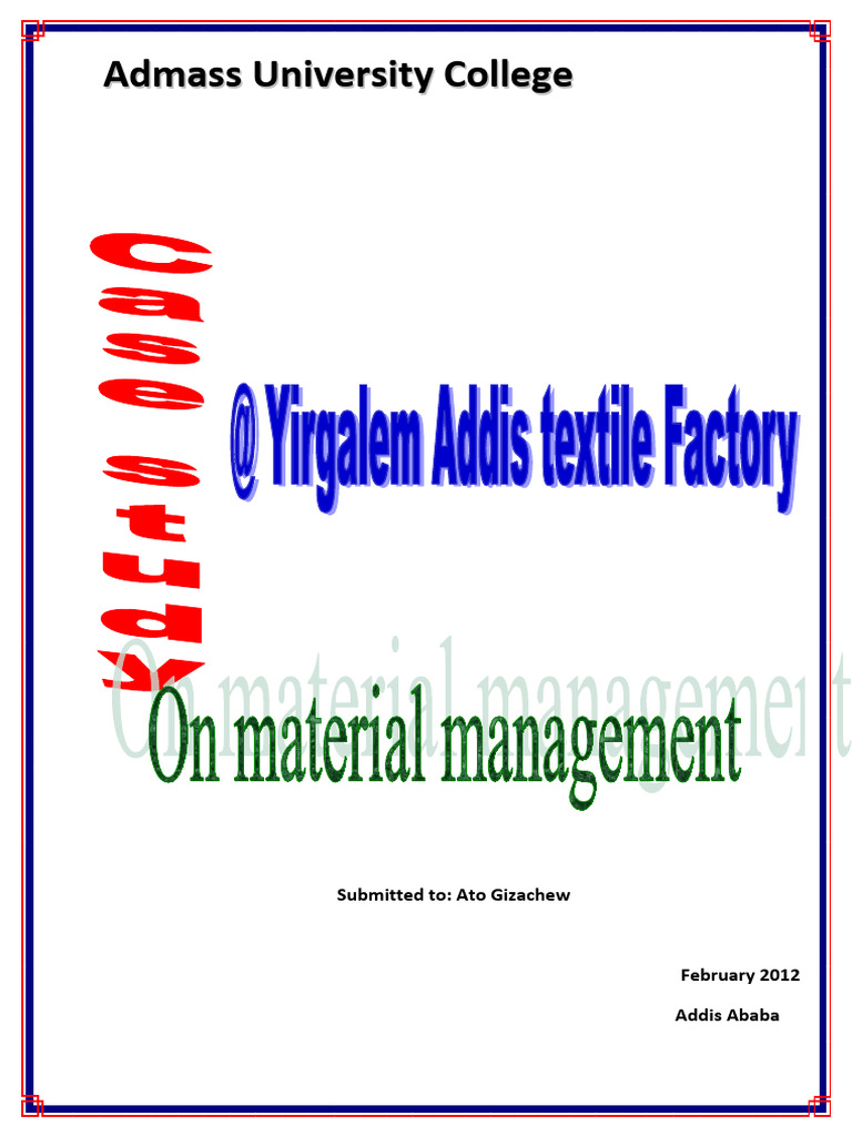 Material Management Case Study: YATF P.L.C. | PDF | Inventory | Procurement