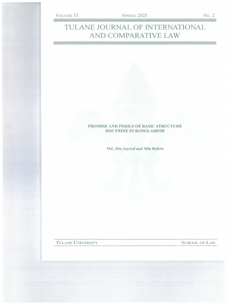 Basic Structure Doctrine in Bangladesh | PDF | Political Charters | Justice