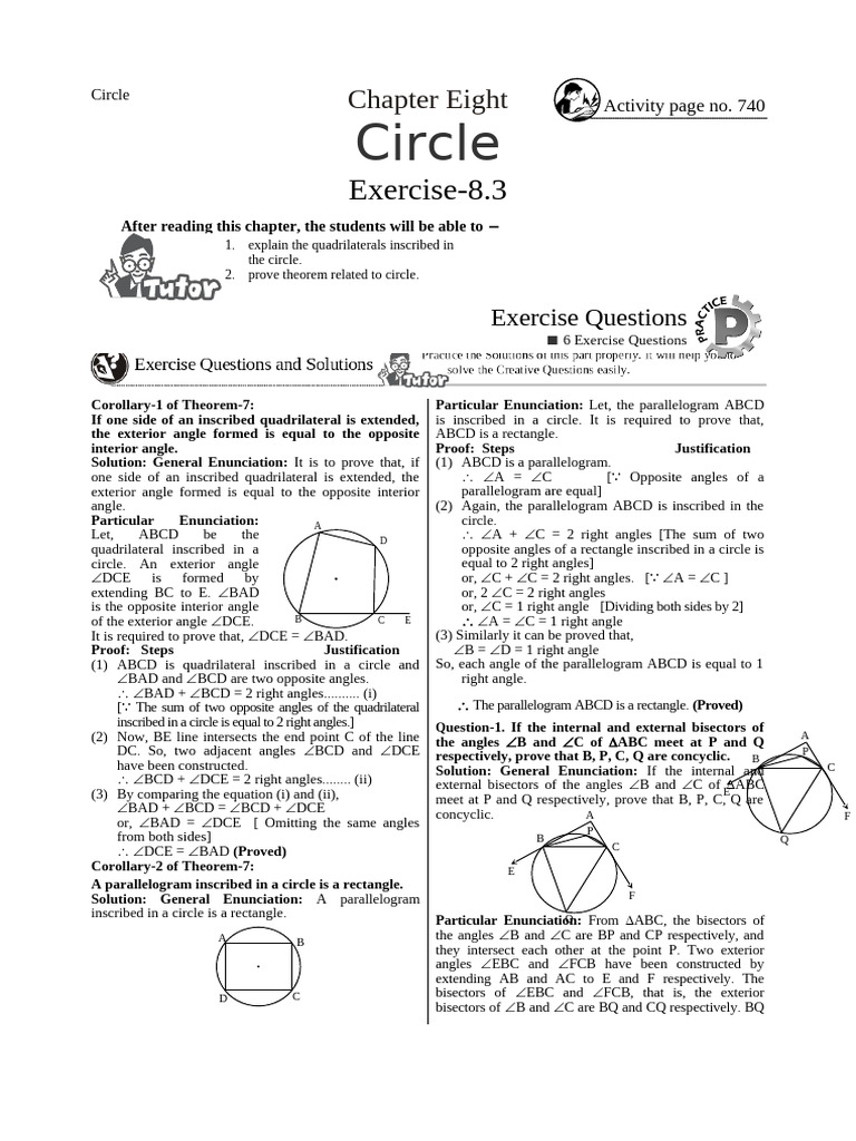 Proving Angles in Inscribed Quadrilaterals | PDF | Circle | Rectangle