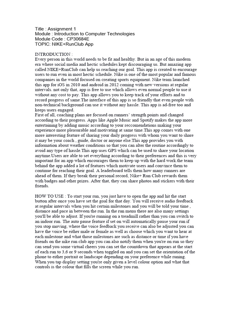 Essay Assignment 1 | PDF | Mobile App | Computing