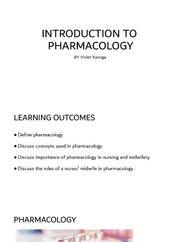 Introduction To Pharmacology - 060040 | PDF