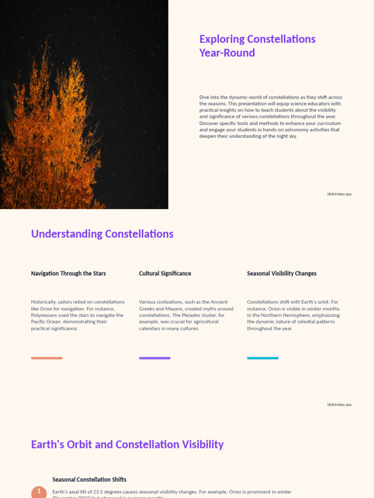 Year-Round Constellation Teaching Guide | PDF | Constellation | Amateur ...