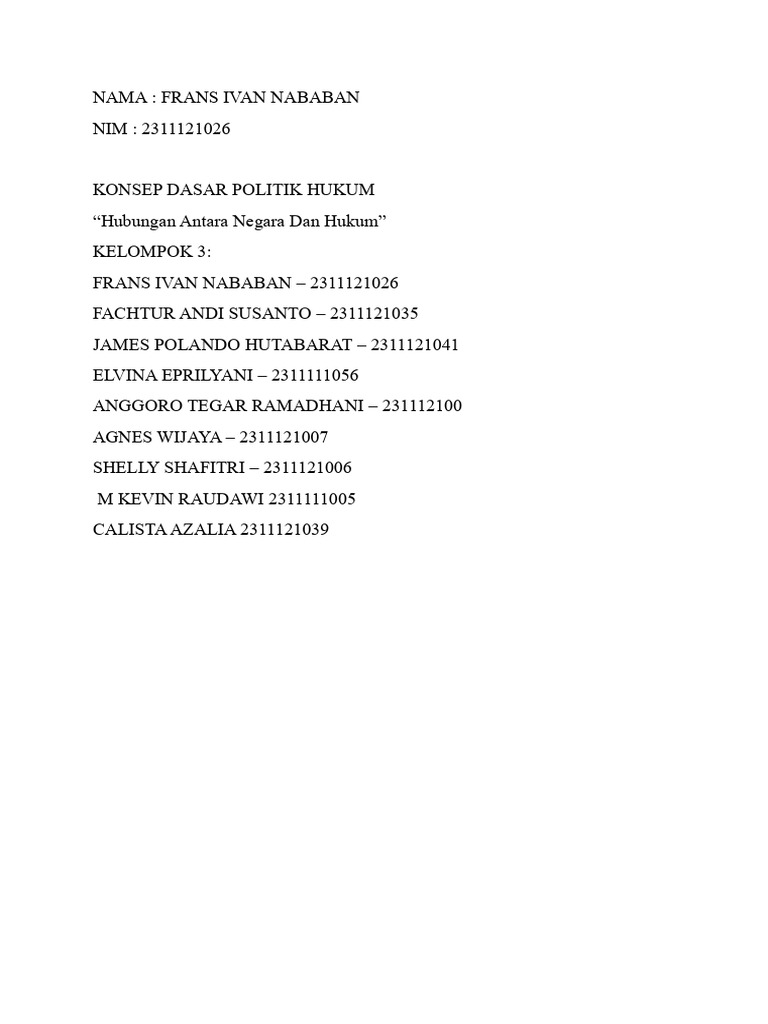 Uts Hukum Politik Frans | PDF