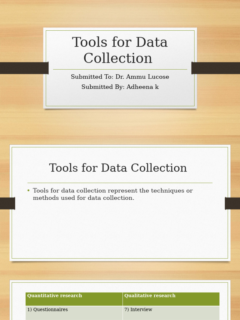 Tools For Data Collection - Adheena | PDF | Survey Methodology ...