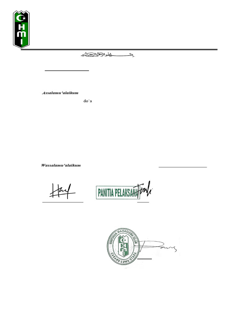 Permohonan Pemateri Desain Grafis HMI | PDF