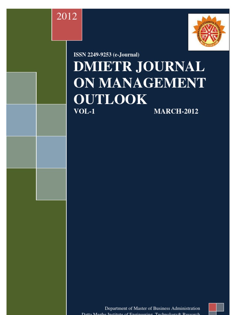 DMIETR JOURNAL March 2012 Issue | PDF | Organizational Culture | Survey ...