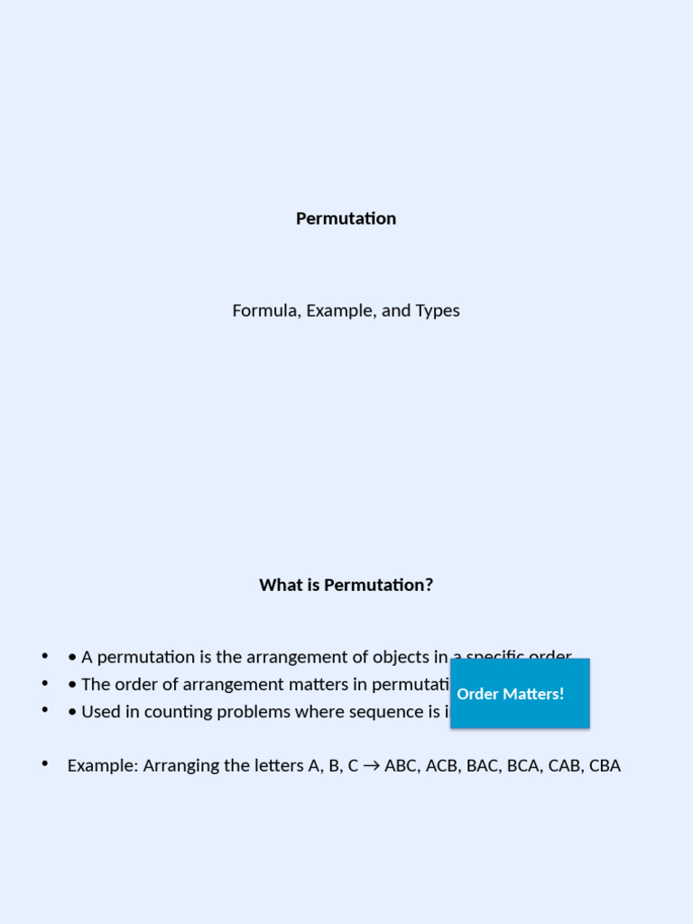 Permutation Presentation DetailedFlowchart | PDF
