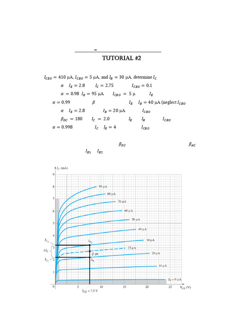 Tutorial2 2025 | PDF | Bipolar Junction Transistor | Computer Engineering