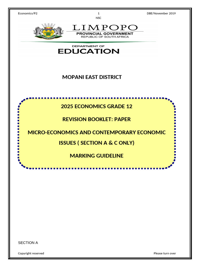 Grade 12 Economics Revision Guide | PDF | Monopoly | Profit (Economics)