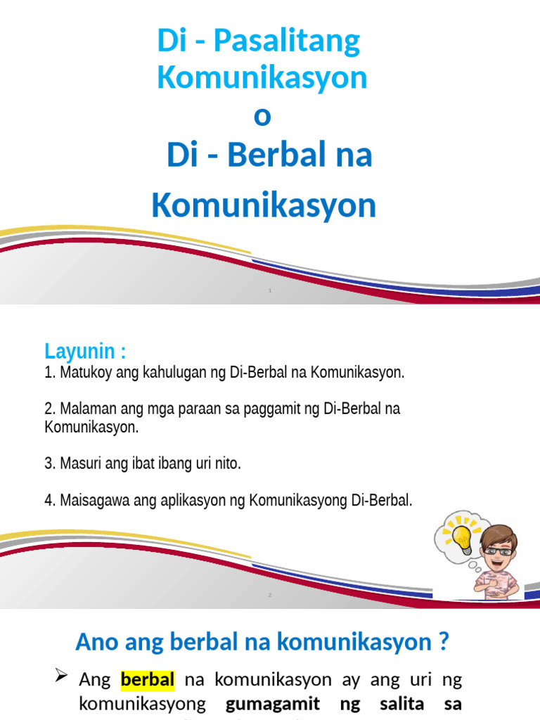 Di-Berbal Na Komunikasyon | PDF