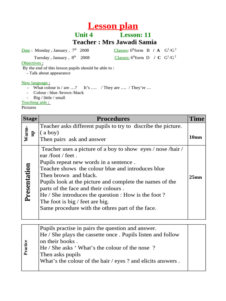 Unit 4 Lesson 11 | PDF