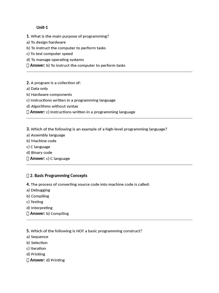 Mcq | PDF | Computer Program | Programming