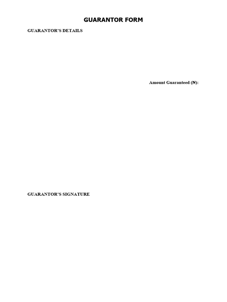 Guarantor Form | PDF