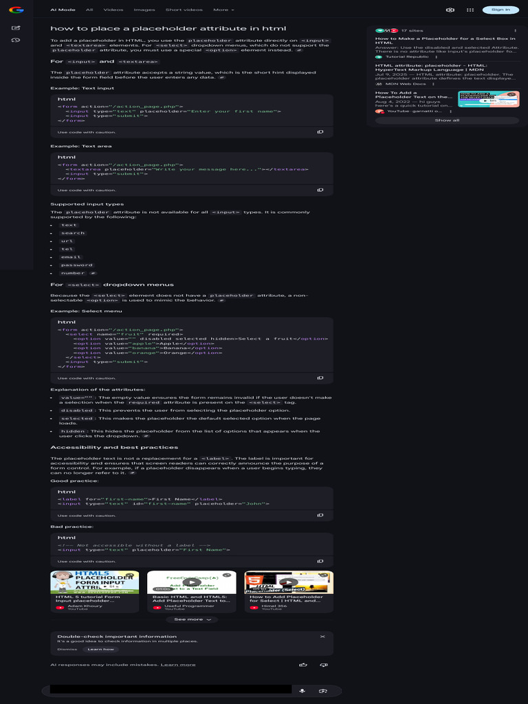 Using Placeholder Attribute in HTML | PDF | Web Standards | World Wide ...