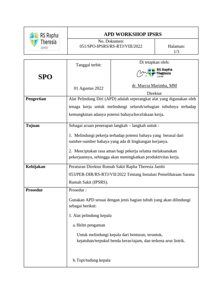 Sop Apd Workshop Ipsrs | PDF