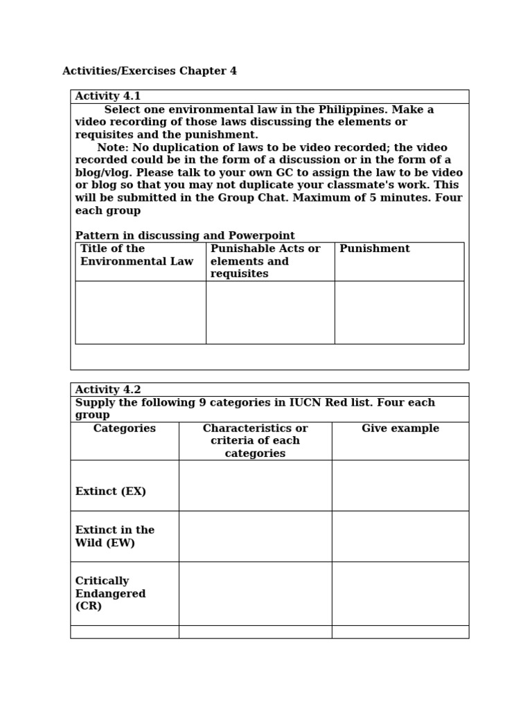 CDI 109 Chapter 4 Activities 2025 | PDF