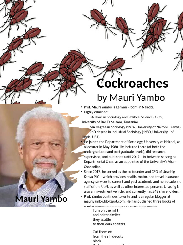 Cockroaches | PDF | Poetry | Linguistic Morphology