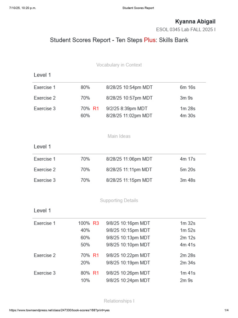 Student Scores Report | PDF | Nucleic Acids | Ribosomal Rna