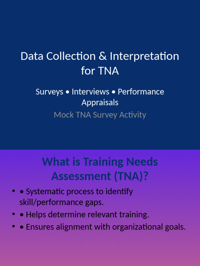 Effective TNA: Data Collection Methods | PDF