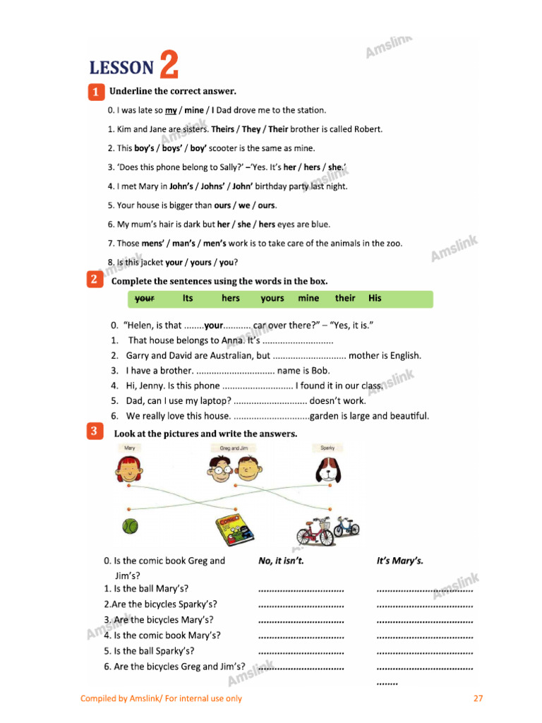 A2 WB (Unit 3 Lesson 2) | PDF