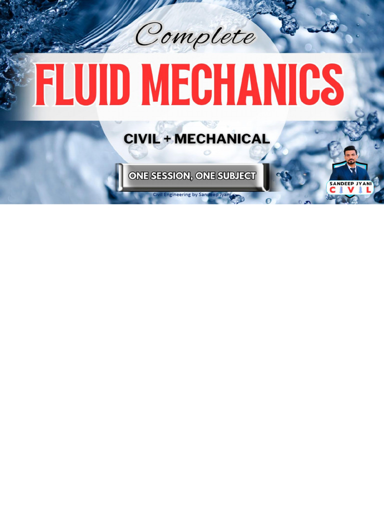 Fluid Mechanics Civil ENGINEERING | PDF | Engineering | Civil Engineering