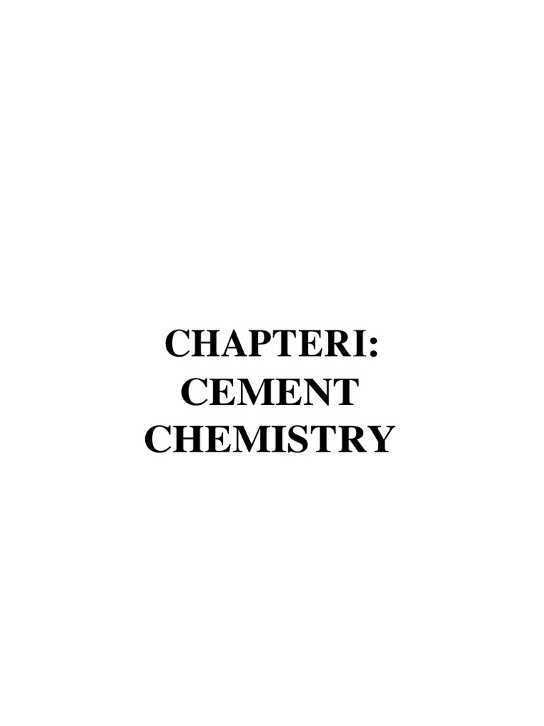 CEMENT_CHEMISTRY | PDF | Cement | Lime (Material)